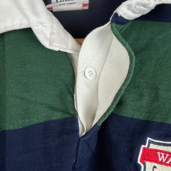 Barbarian | Shirts | Barbarian Casual Green Blue Striped Rugby Shirt ...